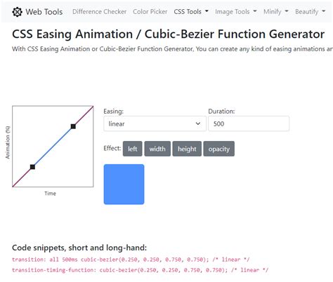 css cubic bezier function generator misc
