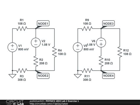 PHYSICS 1E03 Lab 2 Exercise 1 CircuitLab PHYSICS 1E03 Lab 2 Exercise 1 CircuitLab