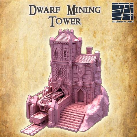 Stl File Dwarf Mining Tower 28 Mm Tabletop Terrain 🎲・3d Printable Design To Download・cults