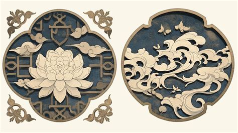 Heritage Patterns Of Xiangyang China Premium Ai Generated Vector