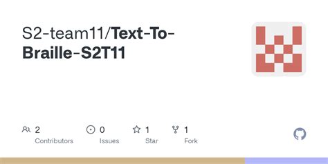 GitHub S2 Team11 Text To Braille S2T11