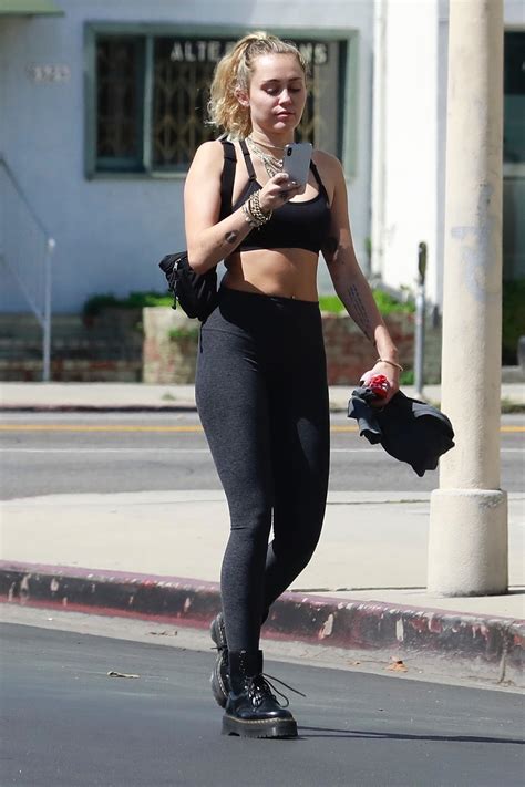 Miley Cyrus Sports Bra And Tight Leggings 3