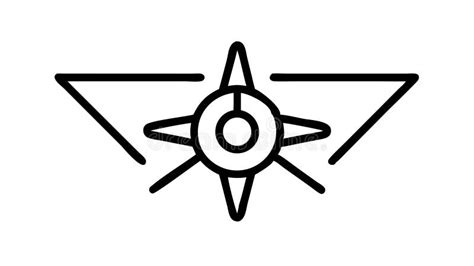 Abstract Geometric Compass Like Icon Representing Direction Vector