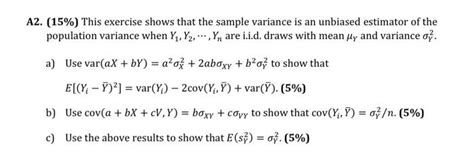 Solved 12 15 This Exercise Shows That The Sample