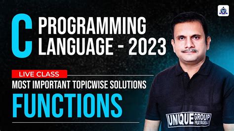 C Programming Language Most Important Topic Wise Solution Functions