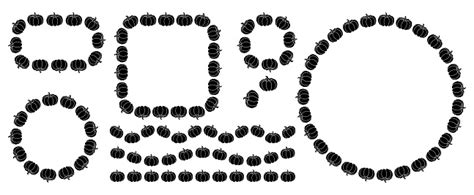 호박 실루엣 할로윈 테두리 프레임 및 칸막이 세트 으스스한 기호가 있는 간단한 벡터 디자인 복사 공간이있는 공포 휴일 문서 템플릿 0명에 대한 스톡 벡터 아트 및 기타