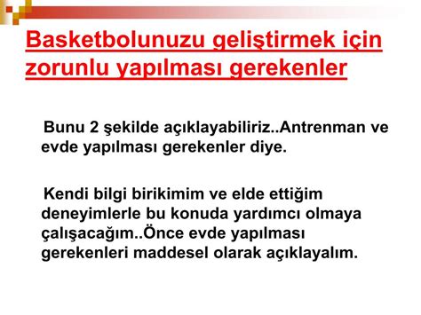 PPT Basketbolunuzu Geliştirmek İçin Yöntemler PowerPoint Presentation