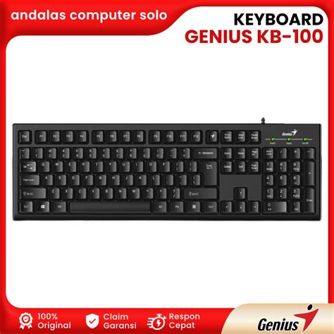 Jual Keyboard Usb Kabel Genius Kb 100 Office Wired Smart Key Keyboard