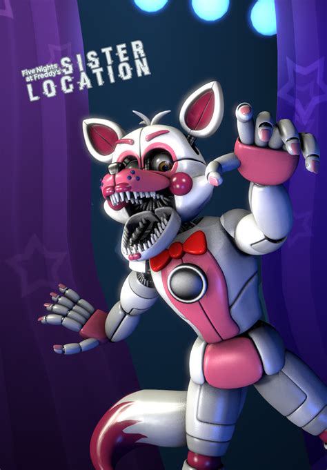 Sfm Fnaf Sister Location Funtime Foxy Poster Recreation By Inkbennie