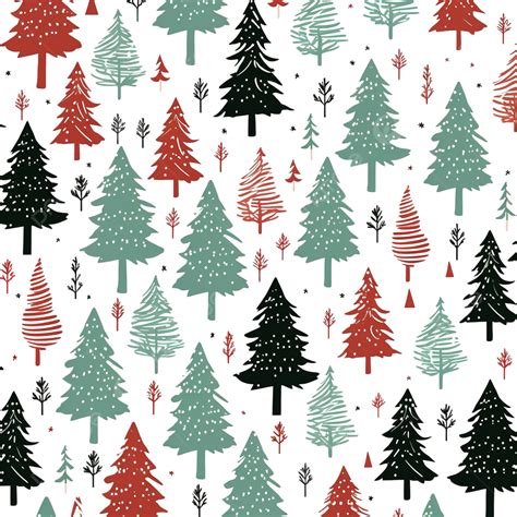 크리스마스 원활한 패턴 무질서하게 배열된 전나무 벡터 일러스트 레이 션 전나무 Png 일러스트 및 이미지 에 대한 무료 다운로드 Pngtree