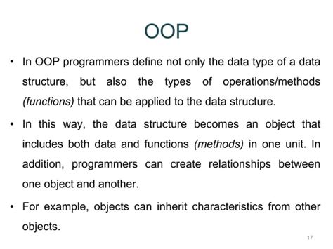 Introduction To Object Oriented Programming Ppt