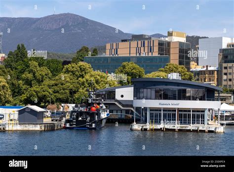 Hobart Tasmania Franklin Wharf At Constitution Dock Waterfront With
