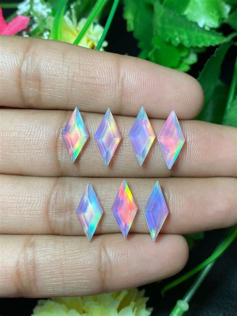 Amazing Aurora Opal Stone Size 7x14 To 12x25 Mm Faceted One Side