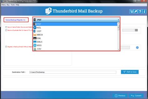 DRS Thunderbird Backup Tool Download Review