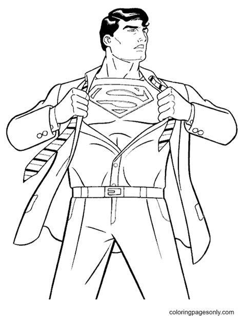 Clark Kent Pages Coloring Pages Sketch Coloring Page