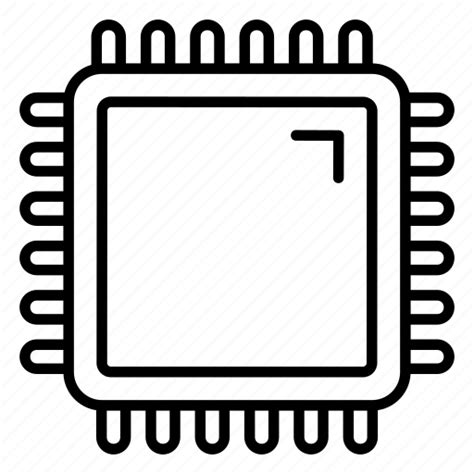 Cpu Processor Chip Computer Hardware Microchip Device Icon