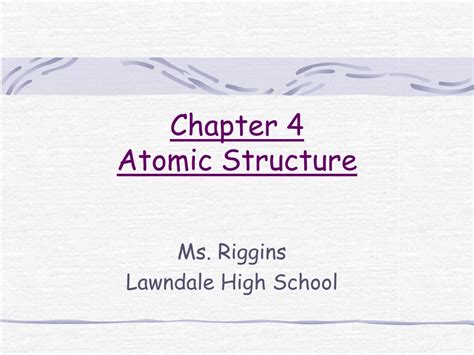 Ppt Chapter Atomic Structure Powerpoint Presentation Free Download Id