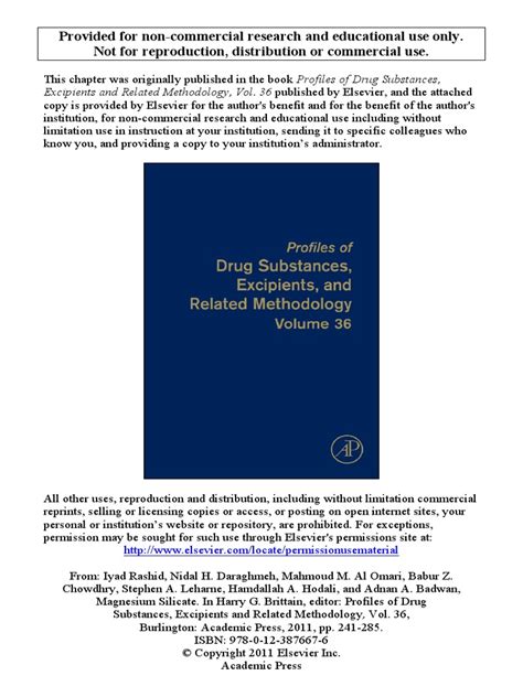 Magnesium Silicate Pdf Adsorption Solubility