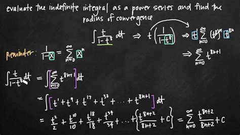 Expressing The Integral As A Power Series Kristakingmath Youtube
