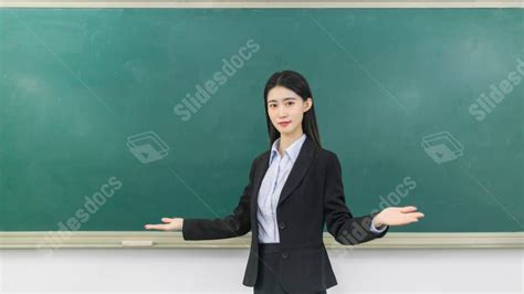 Learn Classroom Portrait Podium Blackboard Cartoon Powerpoint