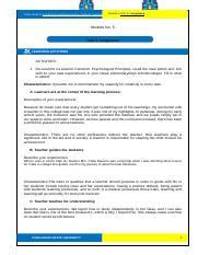 Module Docx Study Guide In Prof Ed Facilitating Learner Centered Teaching Module Unit