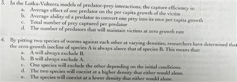 3 In The Lotka Volterra Models Of Predator Prey