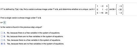solved 1 3 5 5 if t is defined by t x ax find a vector
