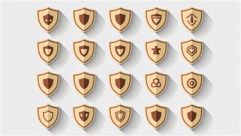 Collection Of Shield Icons Representing Security And Protection Themes