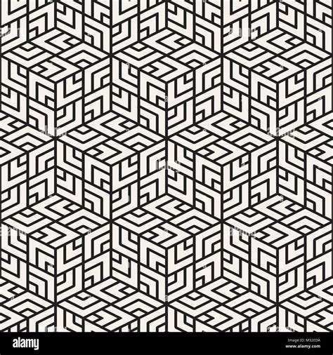 Vector Seamless Lattice Pattern Modern Stylish Texture With Monochrome Trellis Repeating