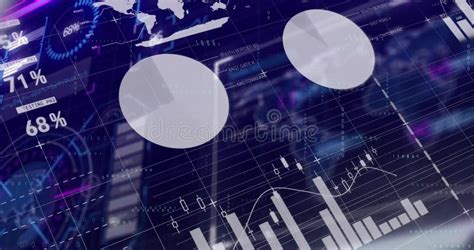Image Of Charts And Graphs Over Digital Interface Processing Data Stock Image Image Of Metrics