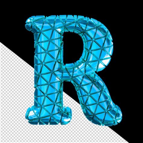 Premium Psd Blue Symbol With Notches Letter R Premium Psd Blue Symbol With Notches Letter R