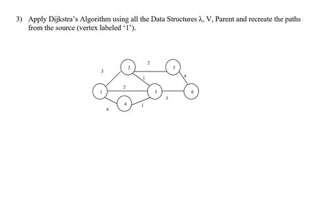 Solved 3 Apply Dijkstra S Algorithm Using All The Data Chegg Com