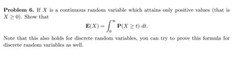 Solved Problem If X Is A Continuous Random Variable Which