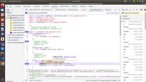 Getting Js Error Error Typeerror Thiseventbusasobservablefilter Is Not A Function