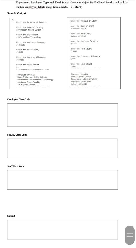 solved employee class is designed as follows employee class