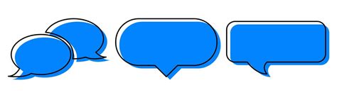 Premium Vector Set Of Blue Chat Message Bubbles Vector Icon Communication Icons Talk Bubble