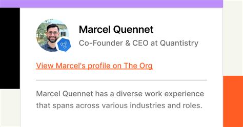 Marcel Quennet Co Founder And Ceo At Quantistry The Org