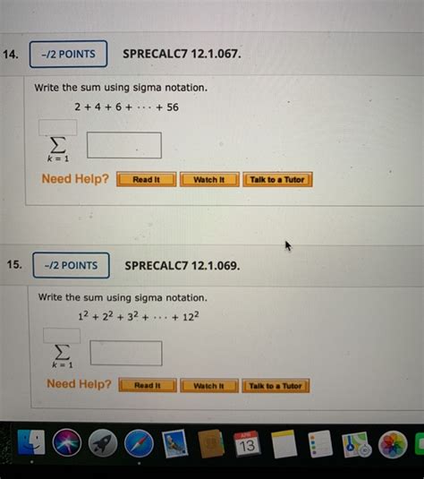 Solved Find The Sum Need Help Read It Watch It Talk To A Chegg Com