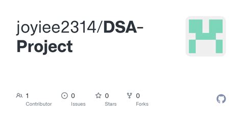 GitHub Joyiee DSA Project