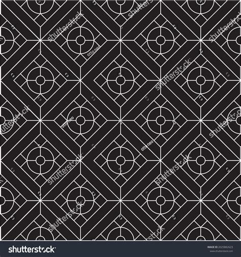 Monochrome Geometry Lines Pattern Background Vector Stock Vector