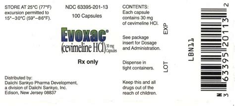 Evoxac Fda Prescribing Information Side Effects And Uses