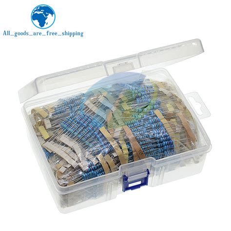 Tzt 금속 필름 저항기 키트 1 033 22m 옴 122 값 저항 세트 모음 팩 1w 1220 개로트 수동 부품