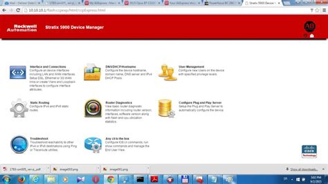 Web Interface Of Stratix 5900 Service Router The Ip Address Interface Download Scientific