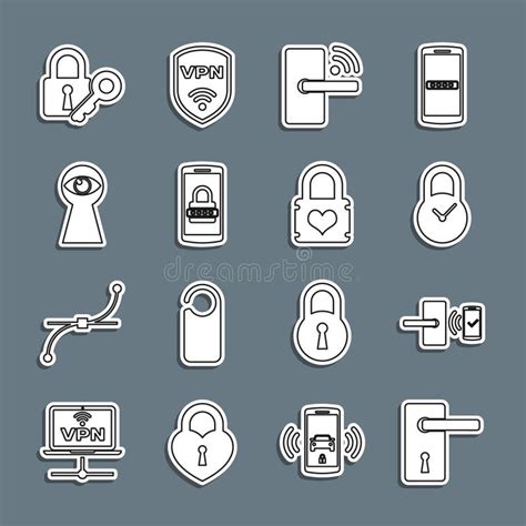 Set Line Door Handle Digital Door Lock With Wireless Padlock Clock Mobile Password Keyhole