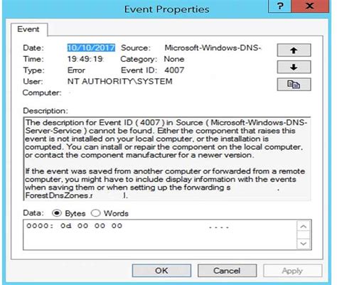 Fixing DNS Server Zone Load Error