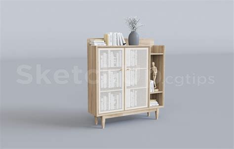 12744 Free Sketchup Bookcase Model Download