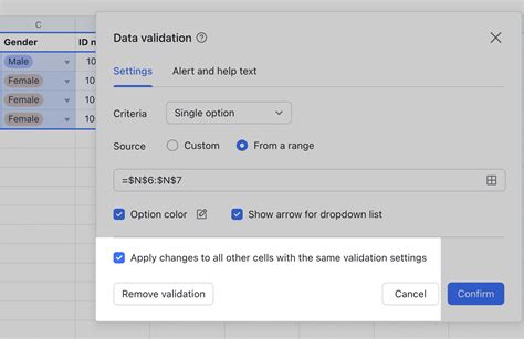 Use Data Validation In Sheets