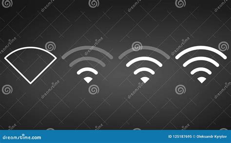Wi Fi Different Signal Levels Wireless Signal Strength Indicator Icon Sign For Remote Internet