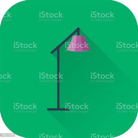 플로어 램프 아이콘입니다 벡터입니다 긴 그림자를 가진 평면 디자인입니다 가구에 대한 스톡 벡터 아트 및 기타 이미지 가구 가정 생활 가정의 방 Istock