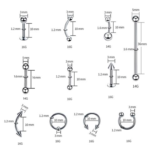 Професійний набір інструментів для пірсингу з нержавіючої сталі для